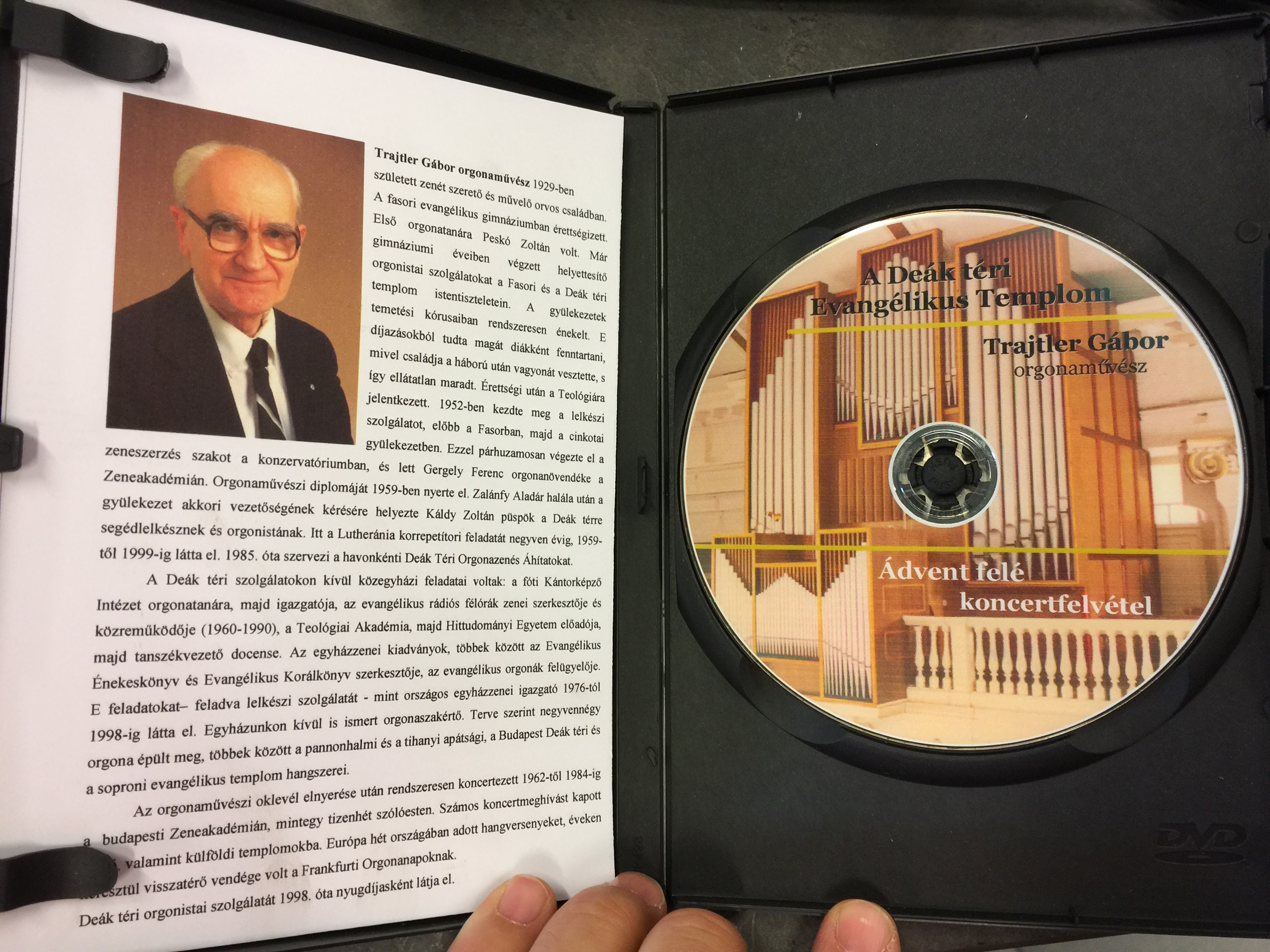 Ádvent felé - Koncertfelvétel DVD 2007 Trajtler Gábor organ / A Deák ...