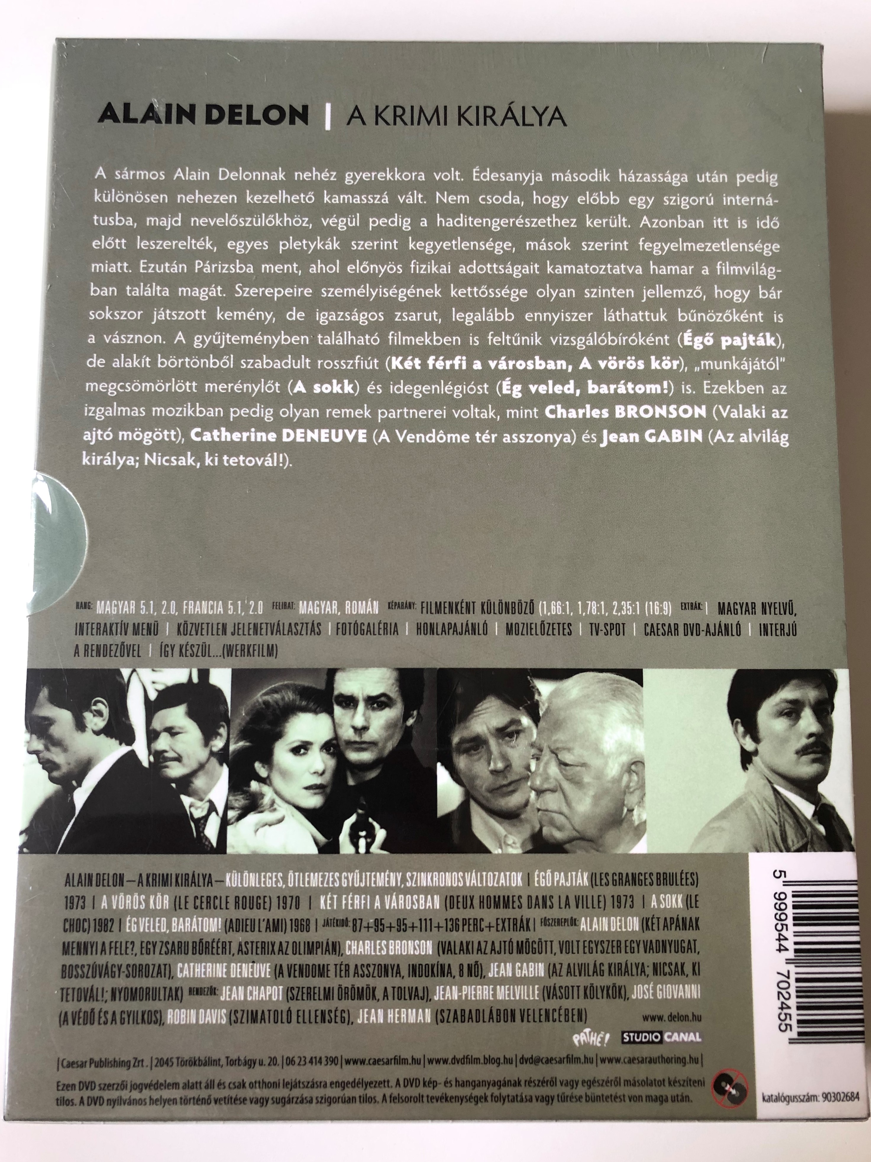 Alain Delon Collection DVD Box Set Alain Delon a krimi királya ...