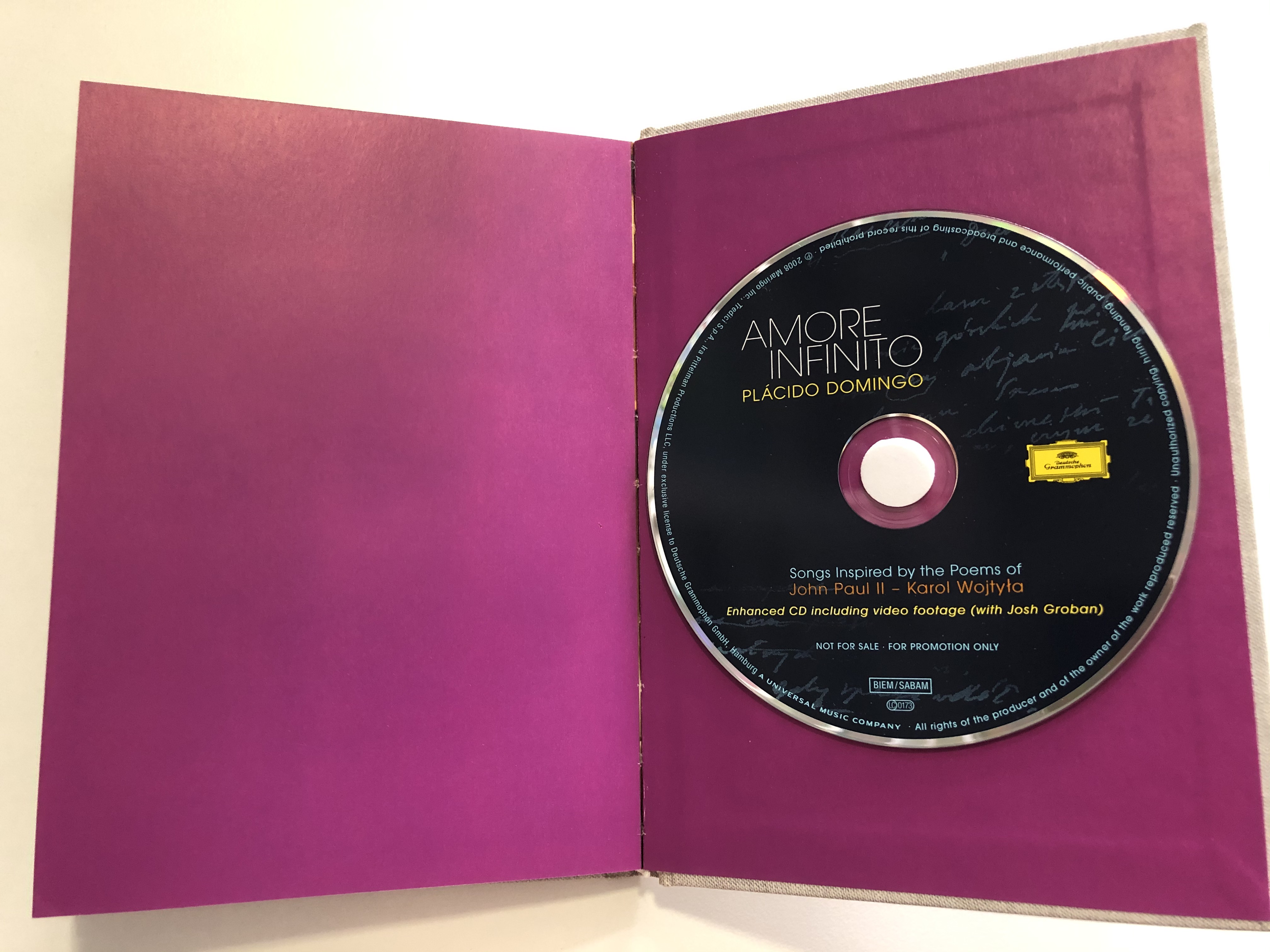 Amore infinito by Placido Domingo / Songs inspired by the Poems of John ...