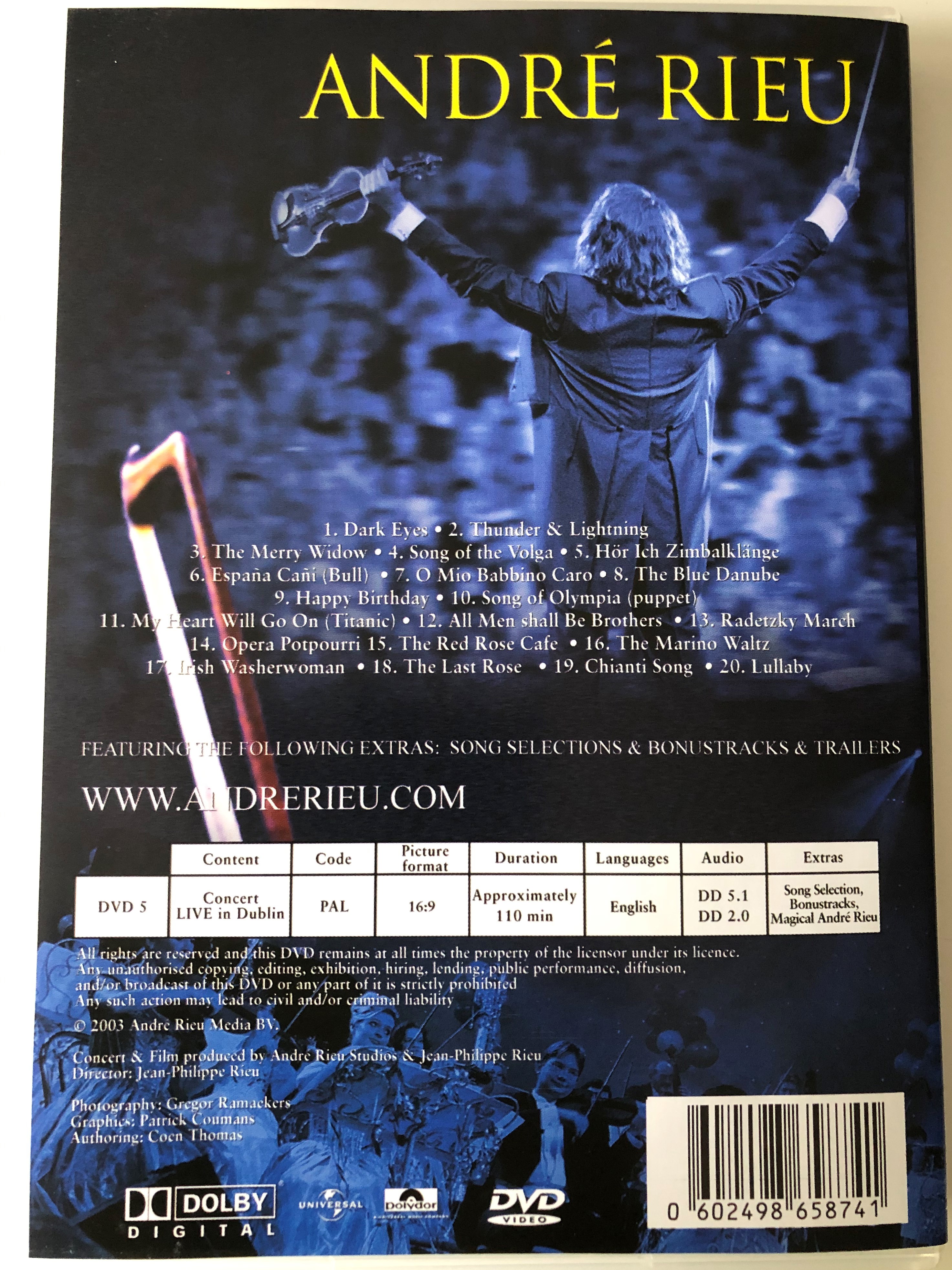 André Rieu - Live in Dublin DVD - Bible in My Language