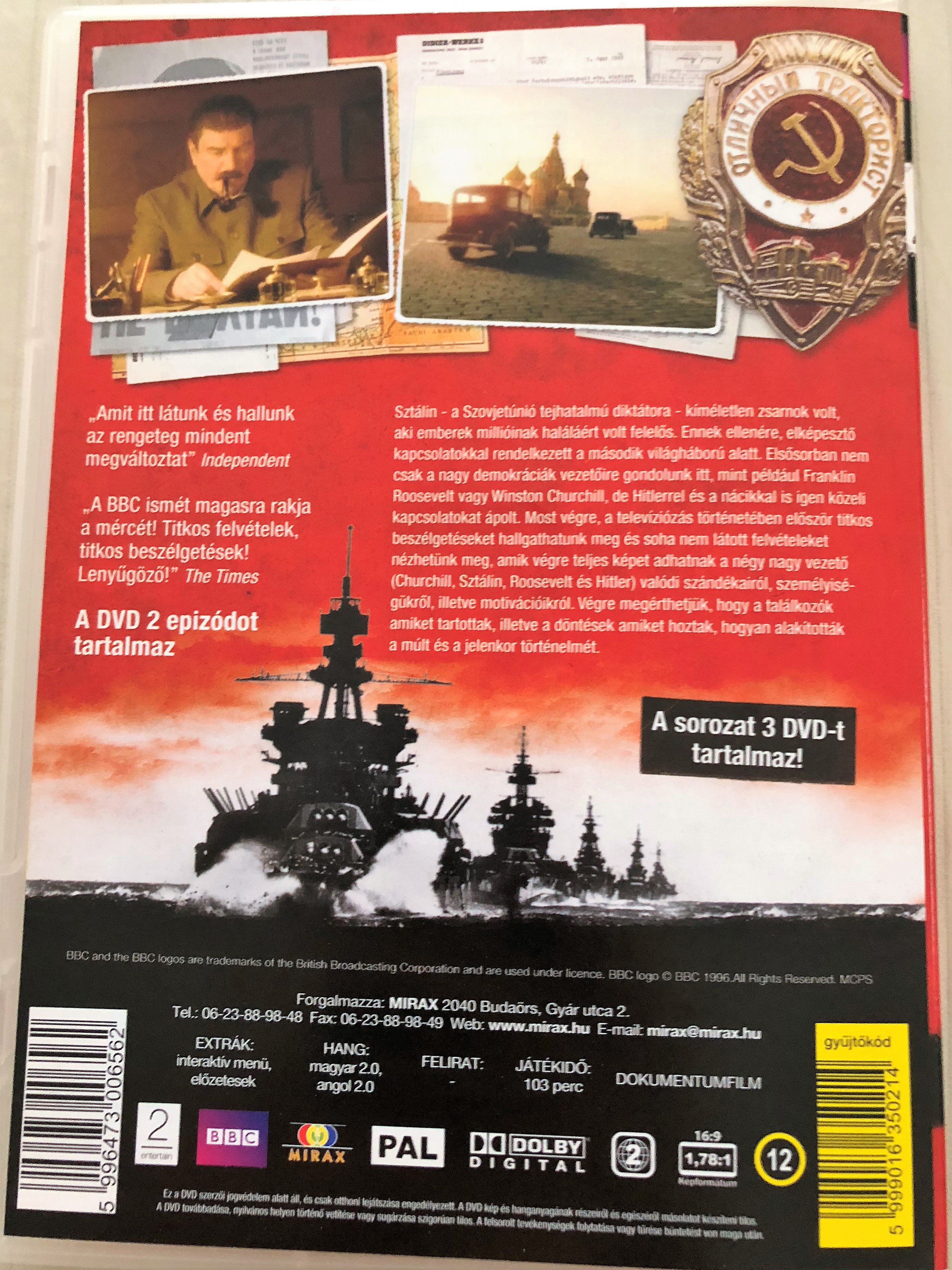 BBC Series - WWII - Behind Closed Doors Disc 2. DVD 2010 A második ...