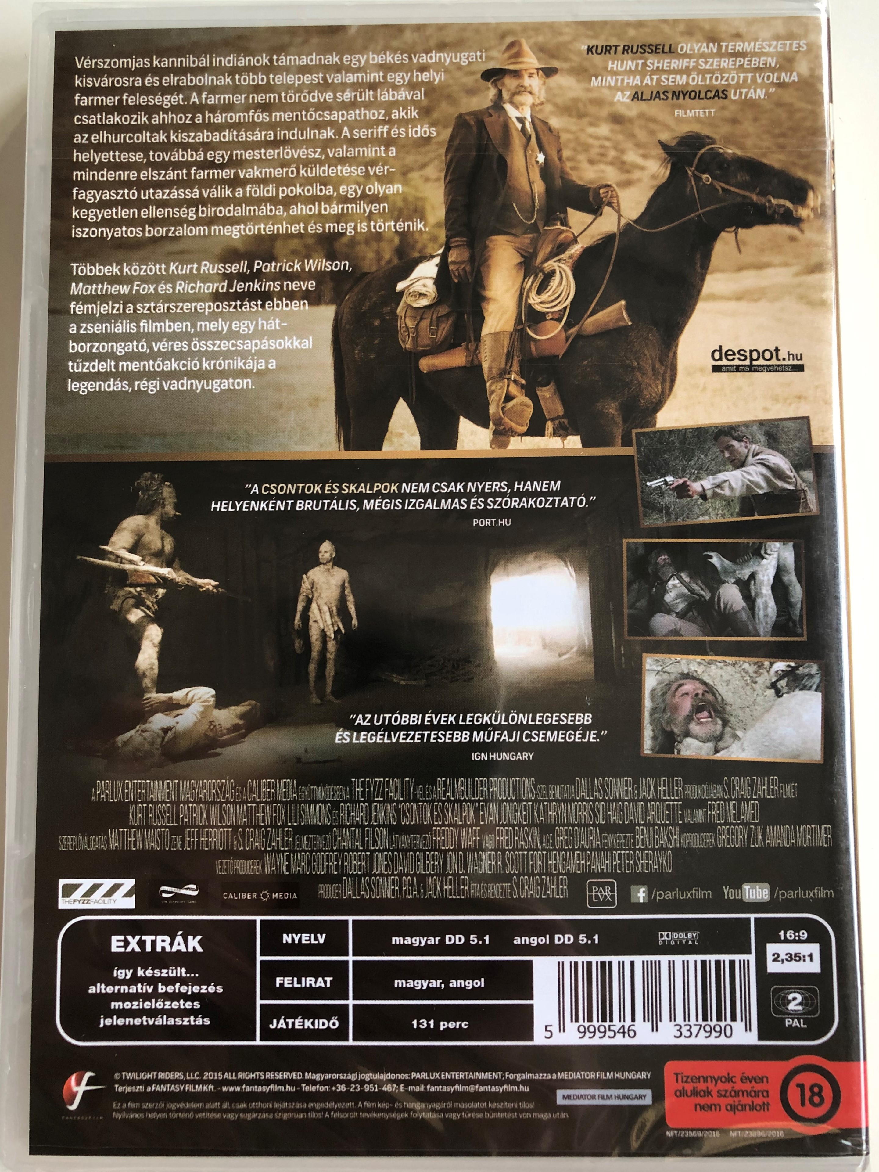 Bone Tomahawk DVD 2015 Csontok és Skalpok / Directed by S. Craig Zahler ...