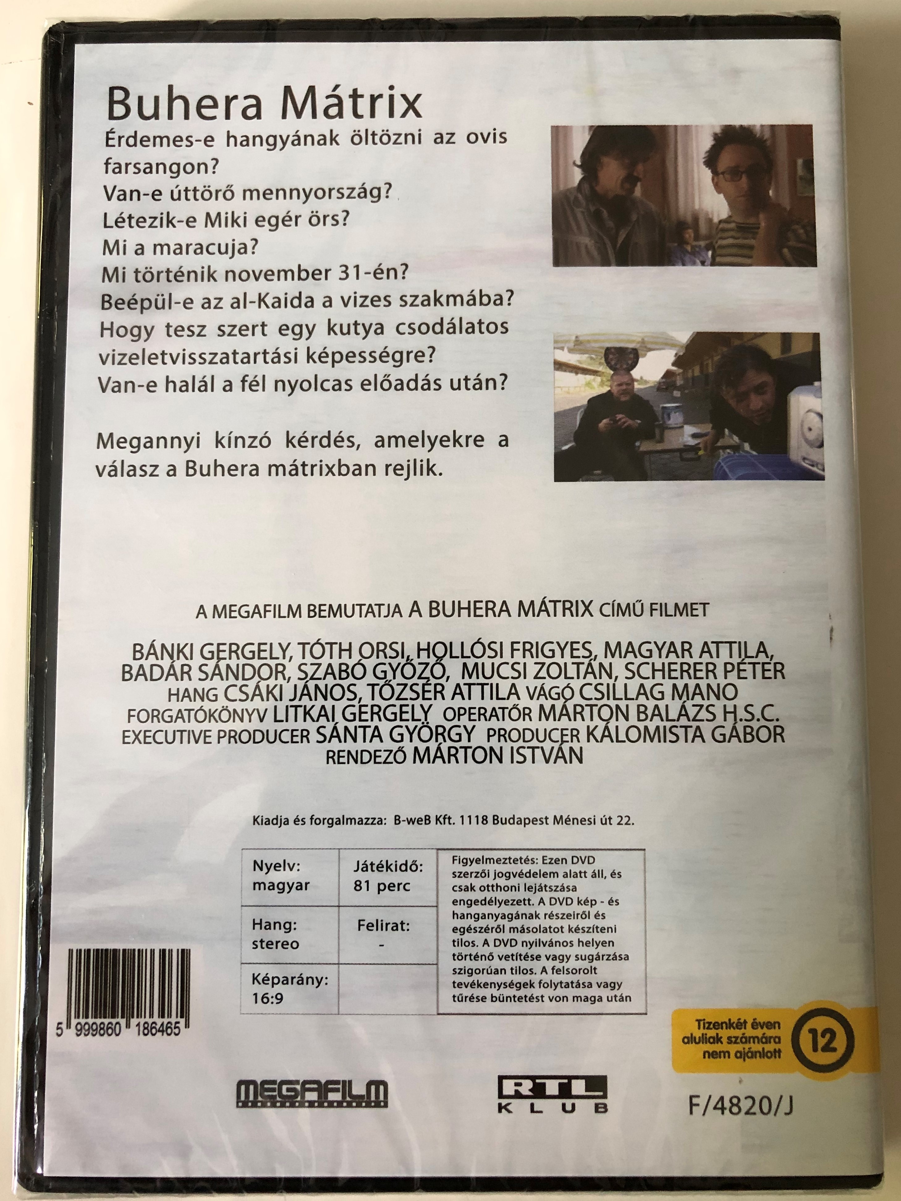 Buhera mátrix DVD 2007 Hungarian comedy / Directed by Márton István ...