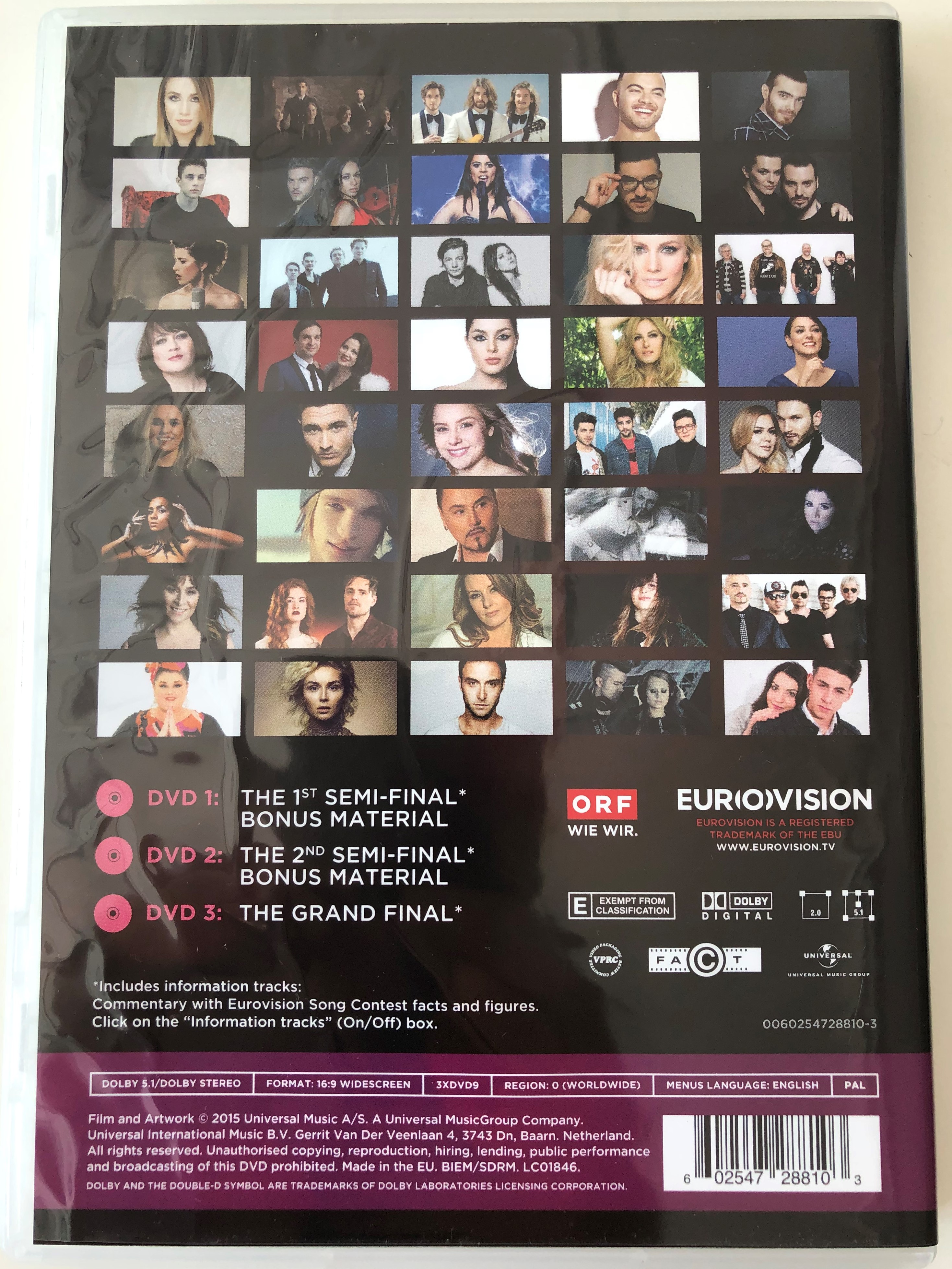 Eurovision Song Contest Vienna 3 DVD 2015 Building Bridges / The Semi ...