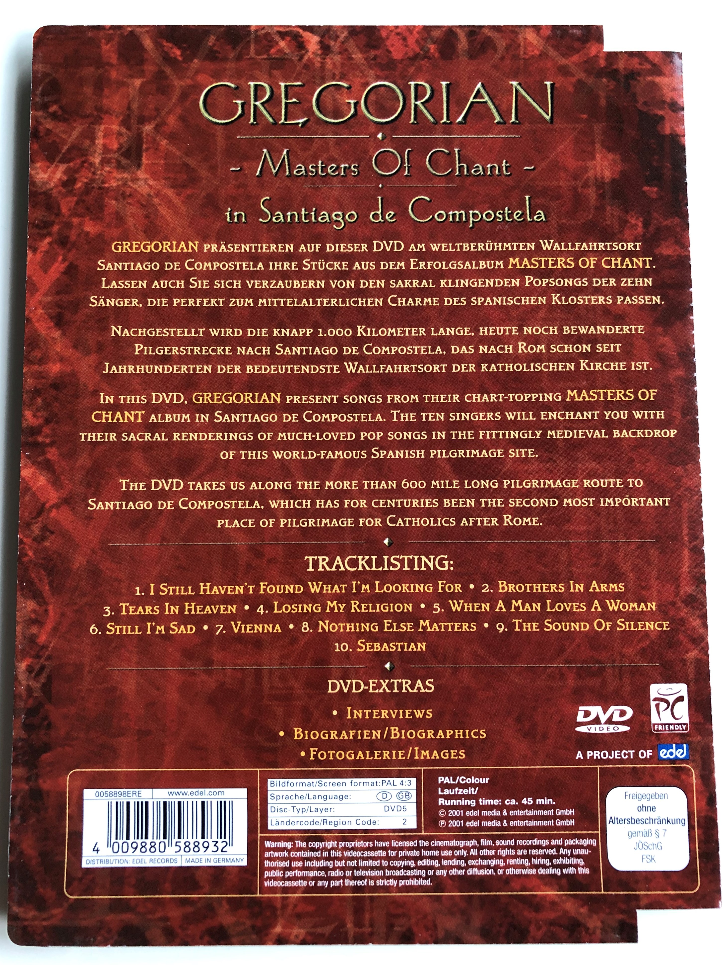 Gregorian - Masters of Chant DVD 2001 in Santiago de Compostela ...