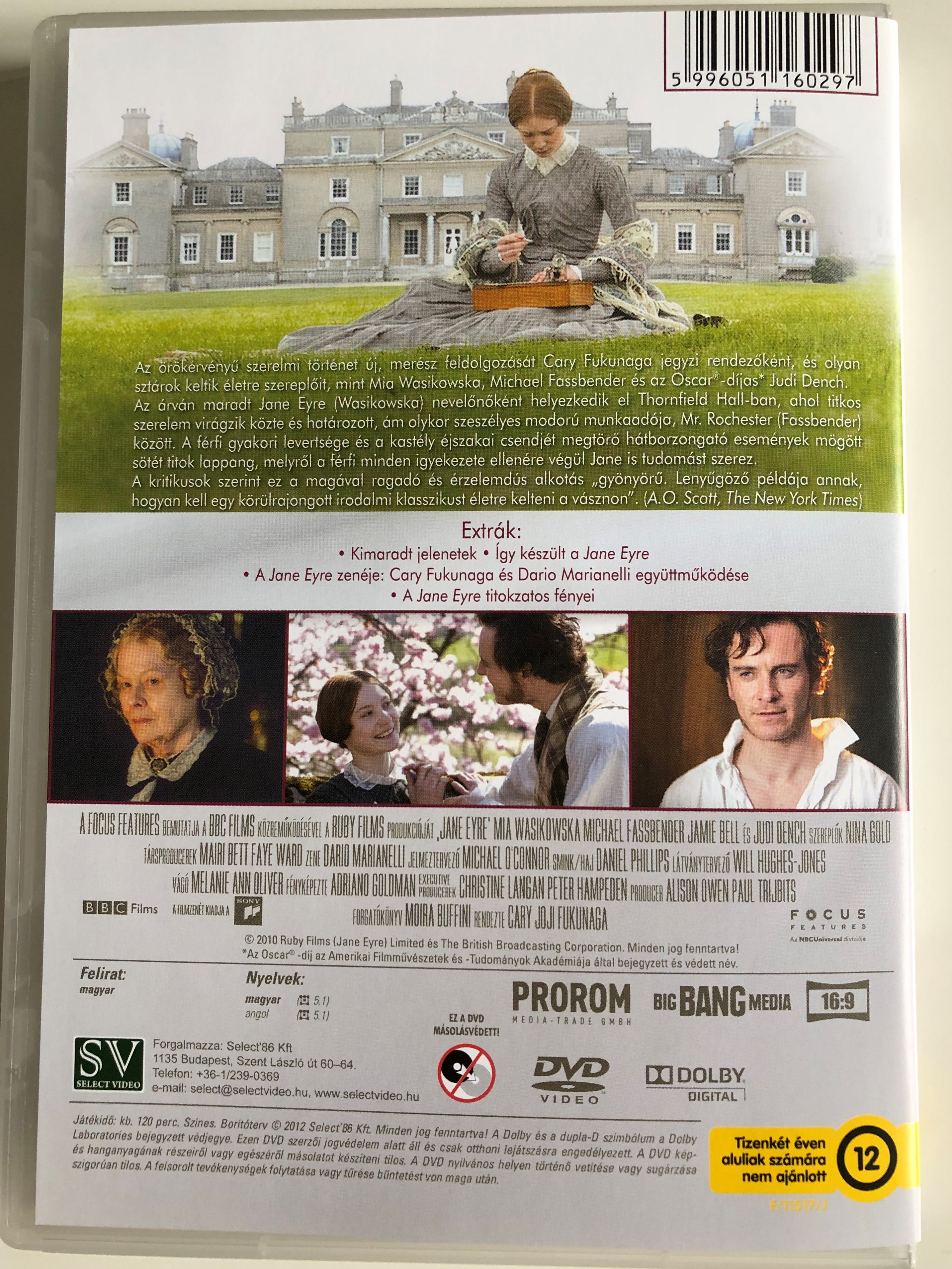 Jane Eyre DVD 2011 / Directed by Cary Joji Fukunaga / Starring: Mia ...