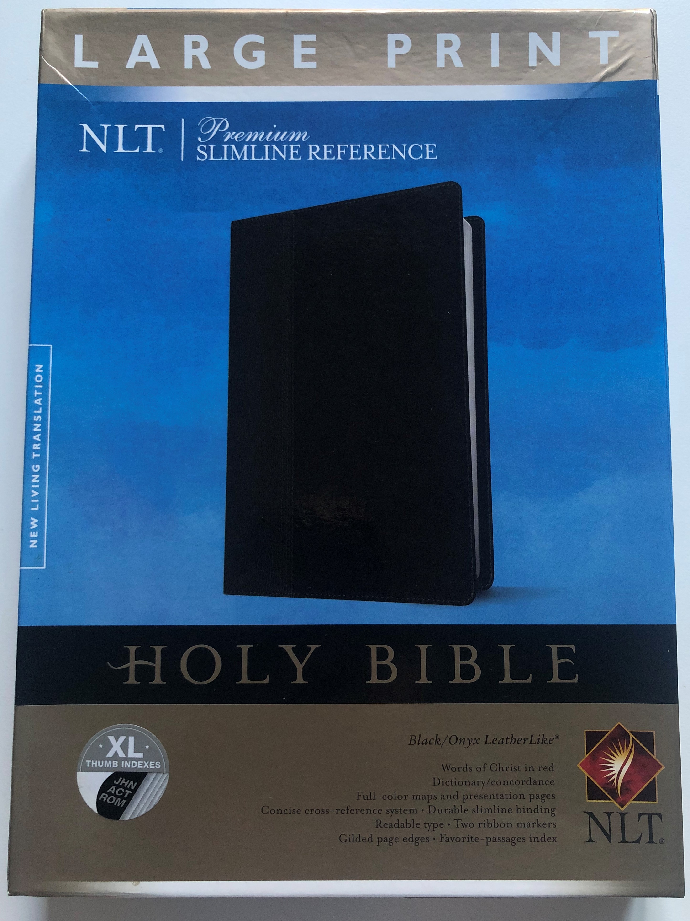 Large Print NLT Bible - Premium Slimline Reference