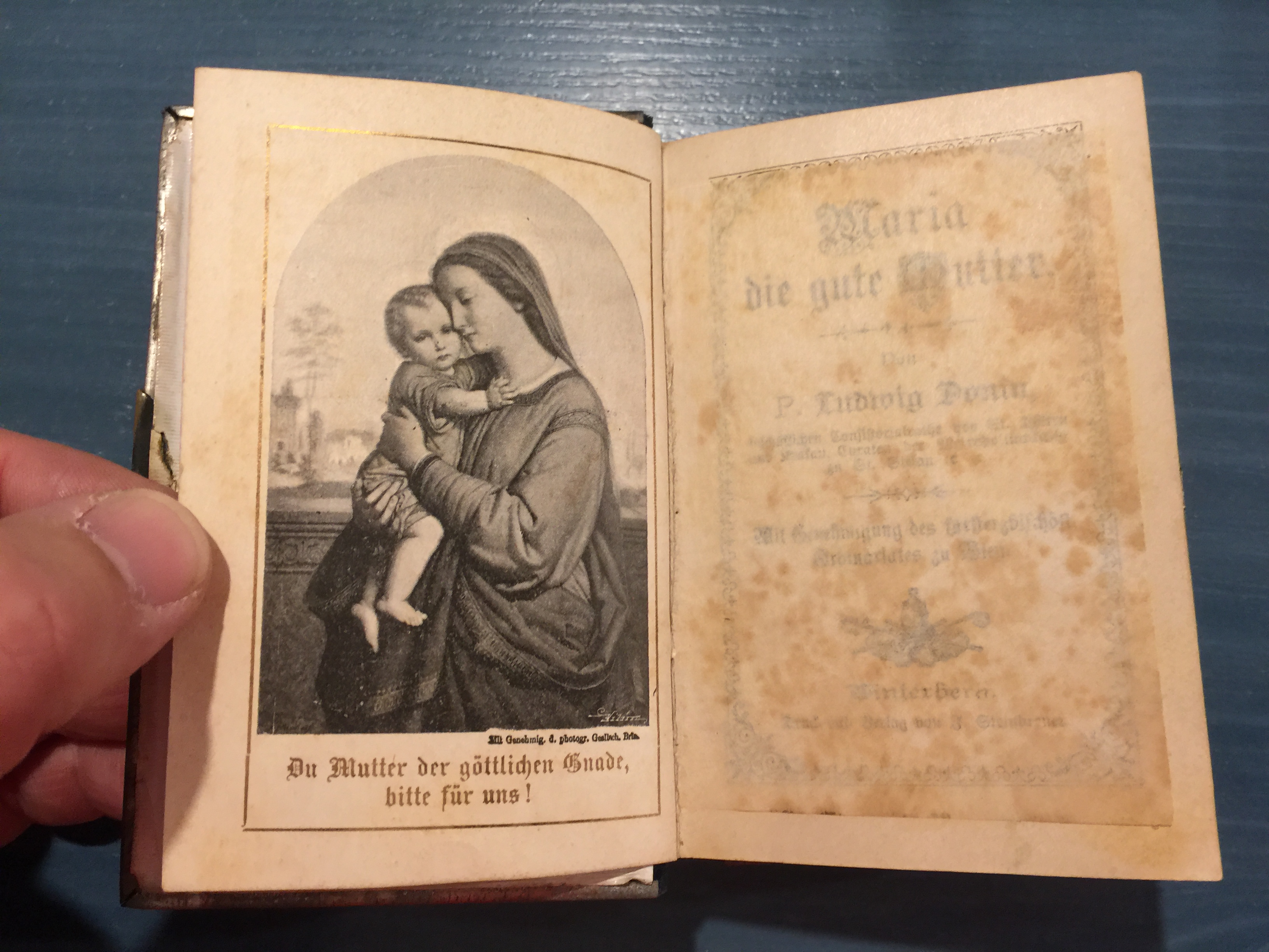 Antique German Catholic Prayer Book