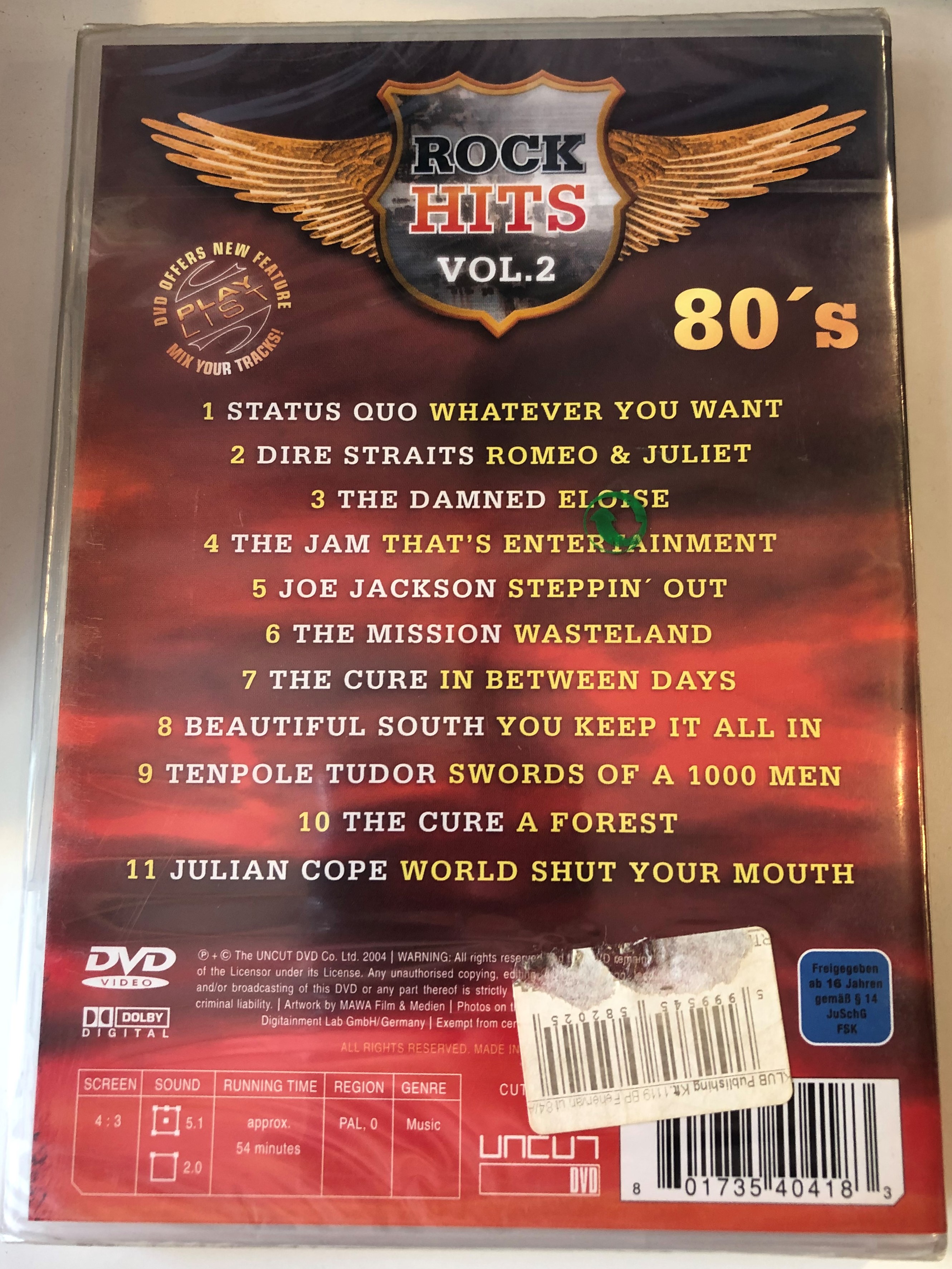 Rock Hits Vol. 2 DVD Featuring 11 of the greatest 80's rock hits / The ...