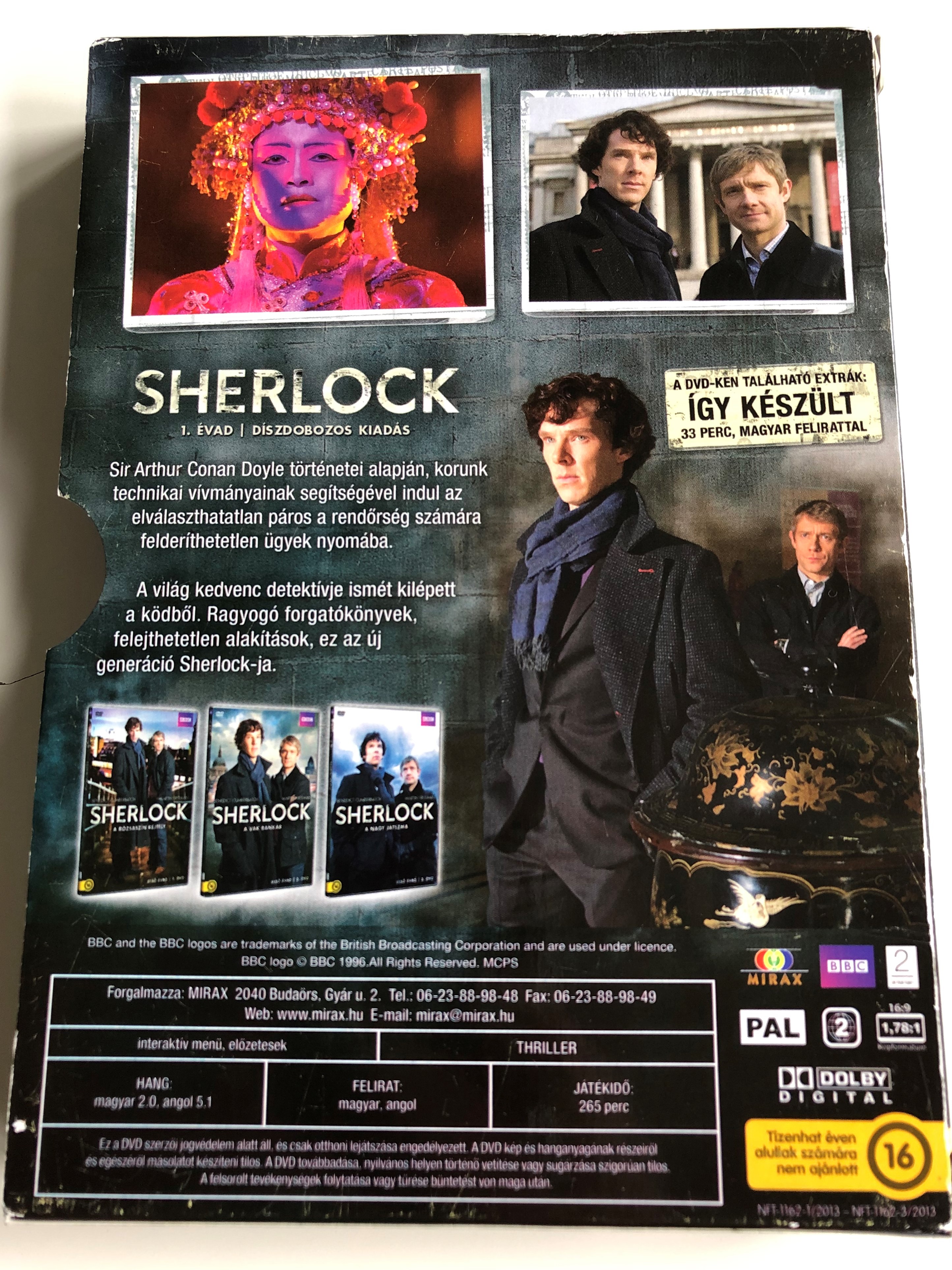 Sherlock TV series Season 1 DVD Box 2010 Sherlock 1. évad 3DVD ...