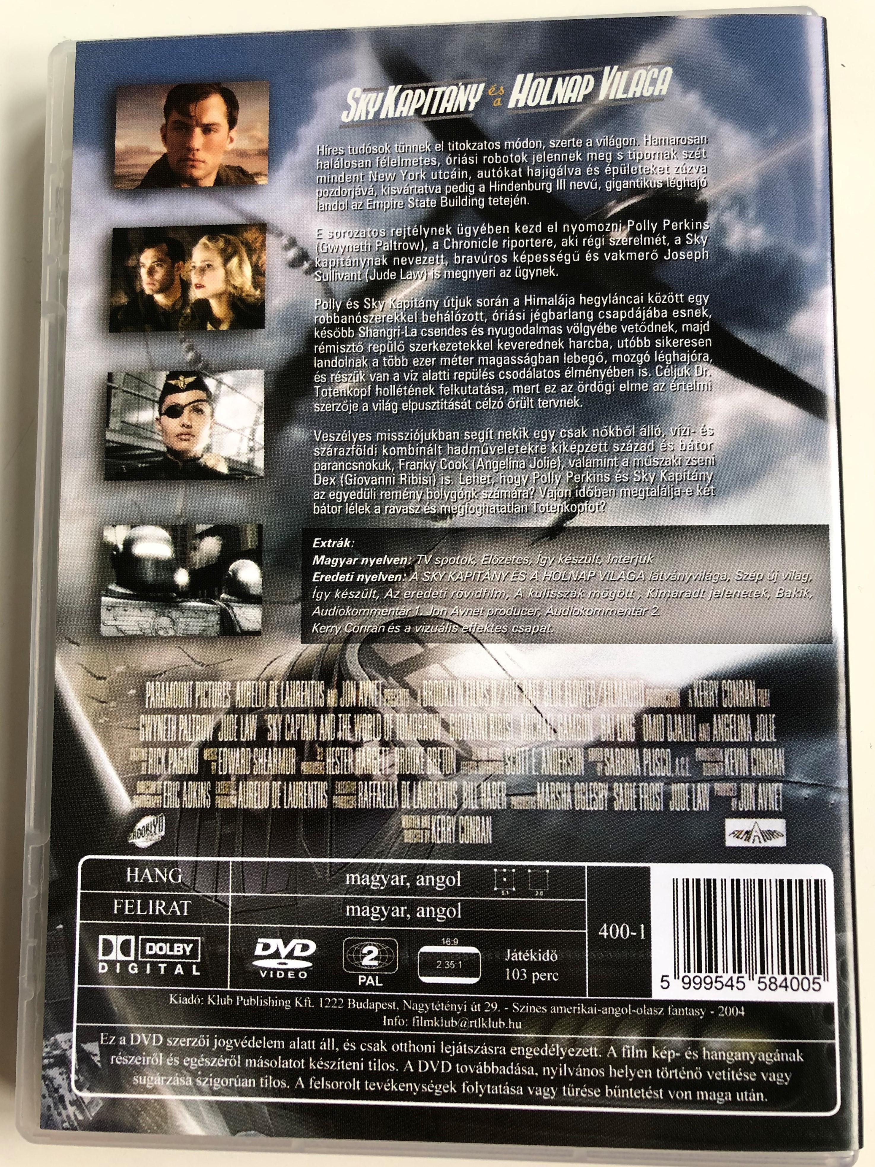 Sky Captain and the wolrd of Tomorrow DVD 2004 Sky kapitány és a holnap ...