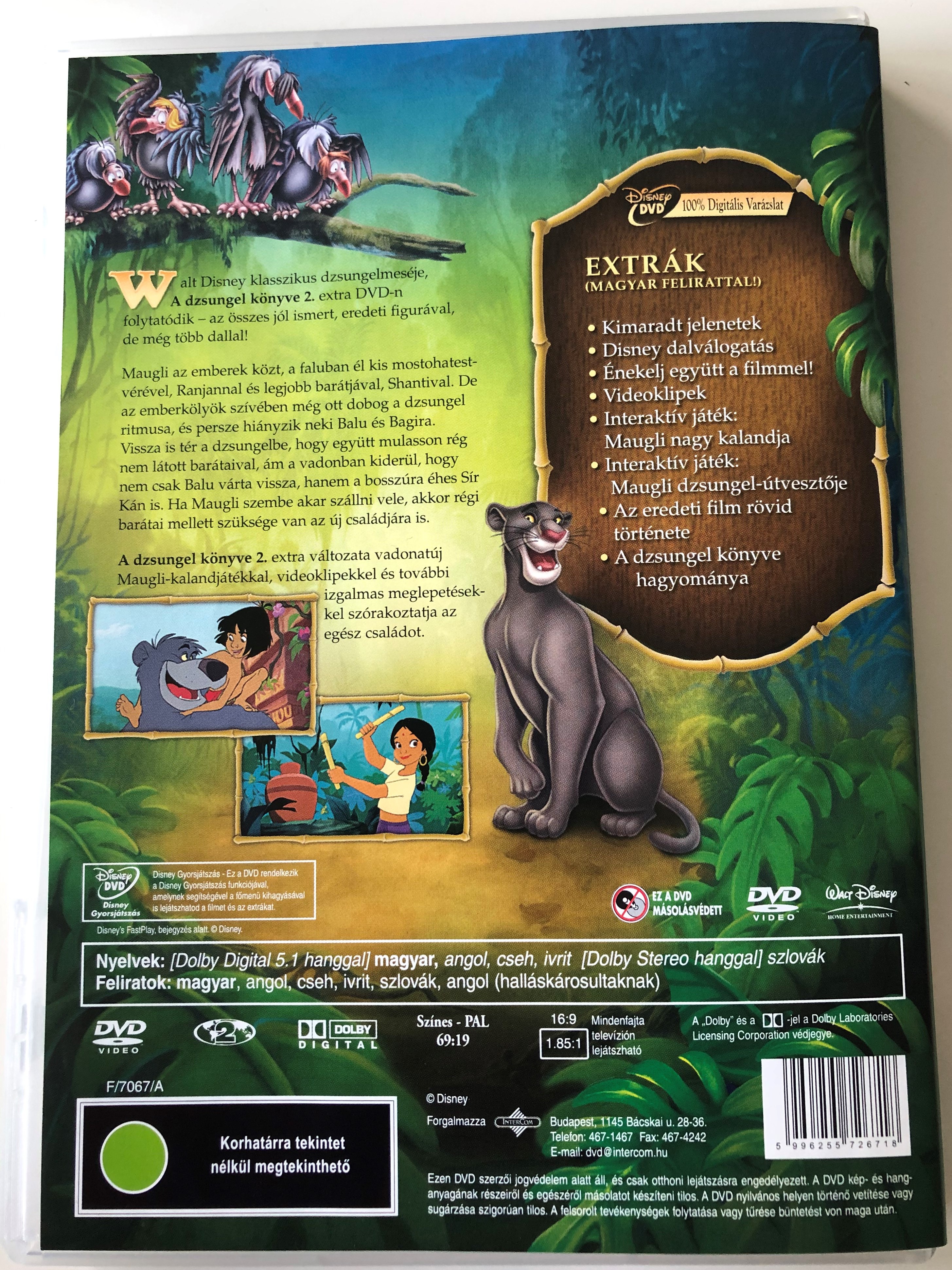 The Jungle Book 2 DVD A Dzsungel könyve 2. Extra Változat / Directed by ...