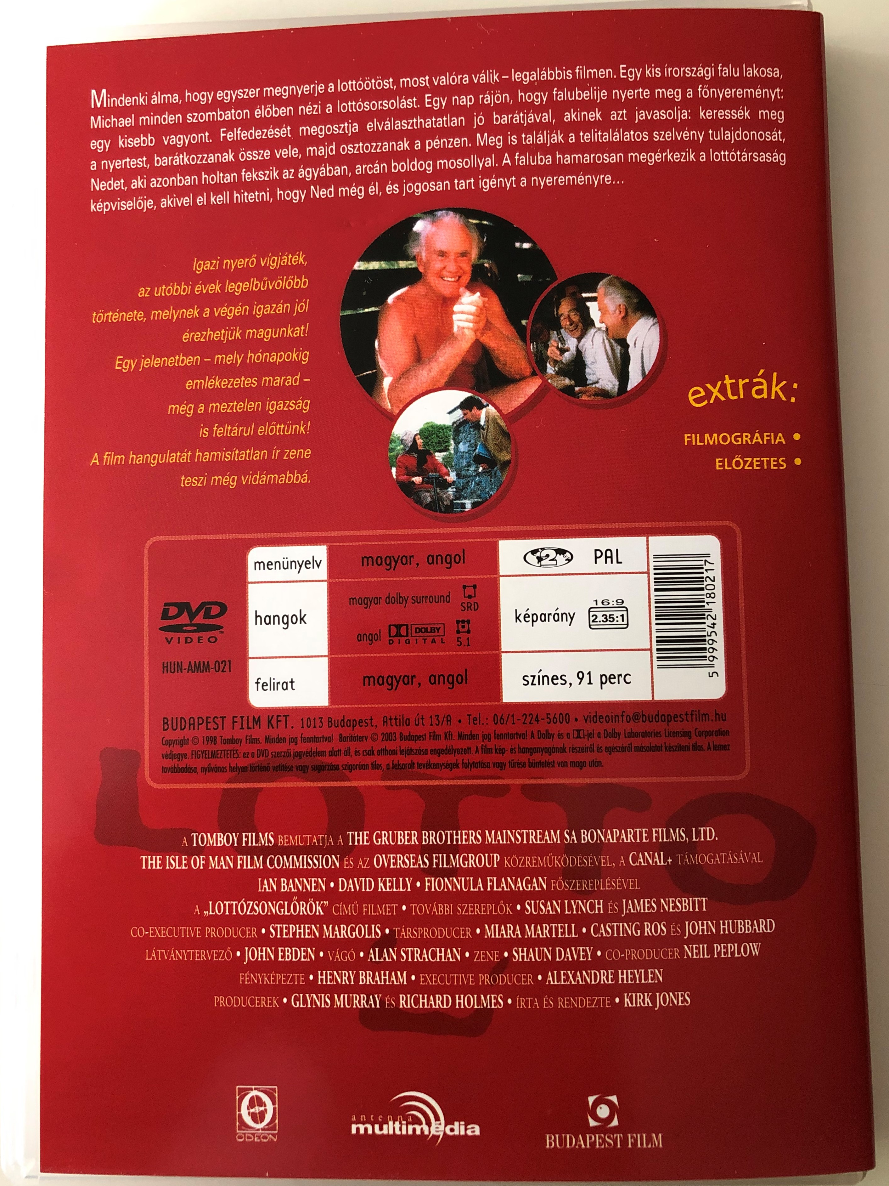 Waking Ned Devine DVD 1998 Lottózsonglőrök / Directed by Kirk Jones ...