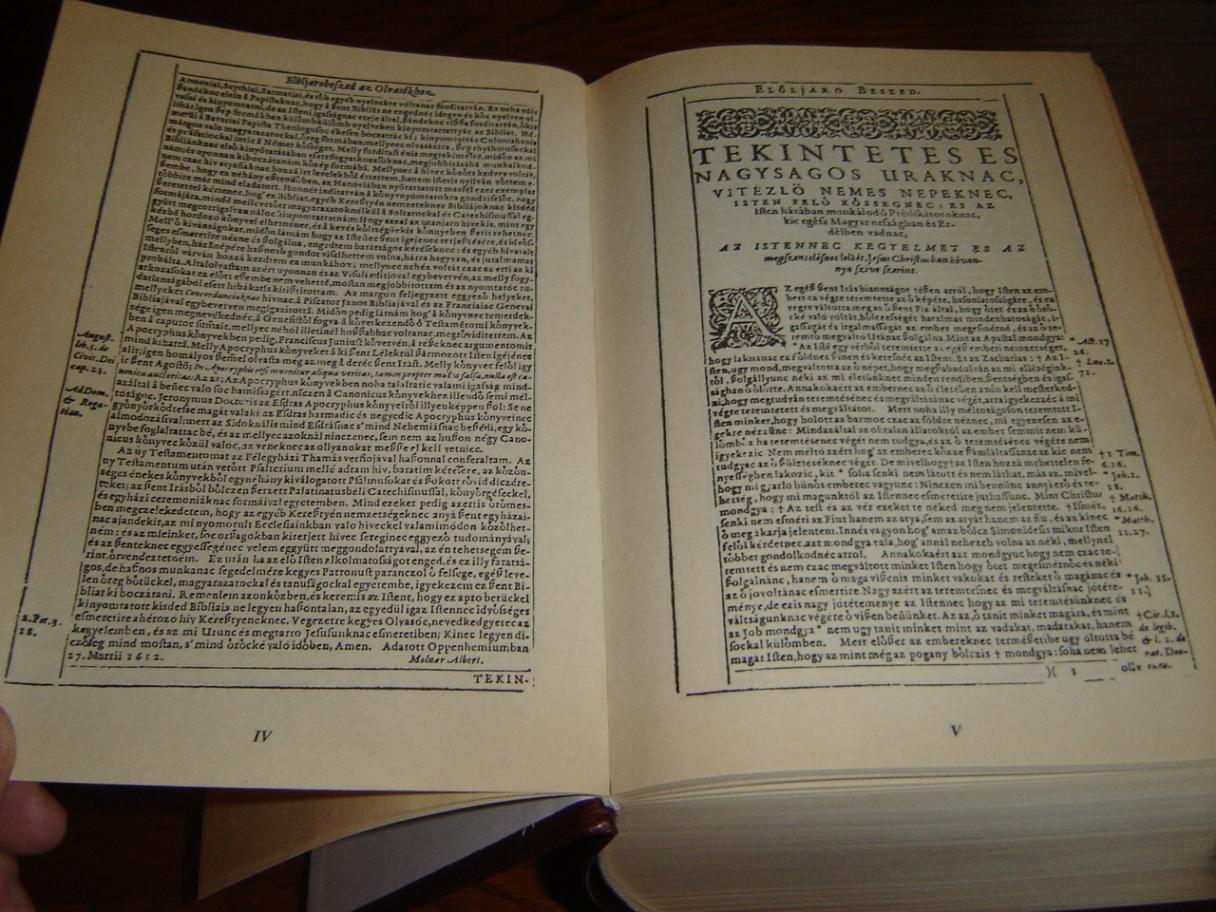 Historical reprint! SZENT BIBLIA OPPENHEIM 1612 REPRINT / KAROLI GASPAR ...