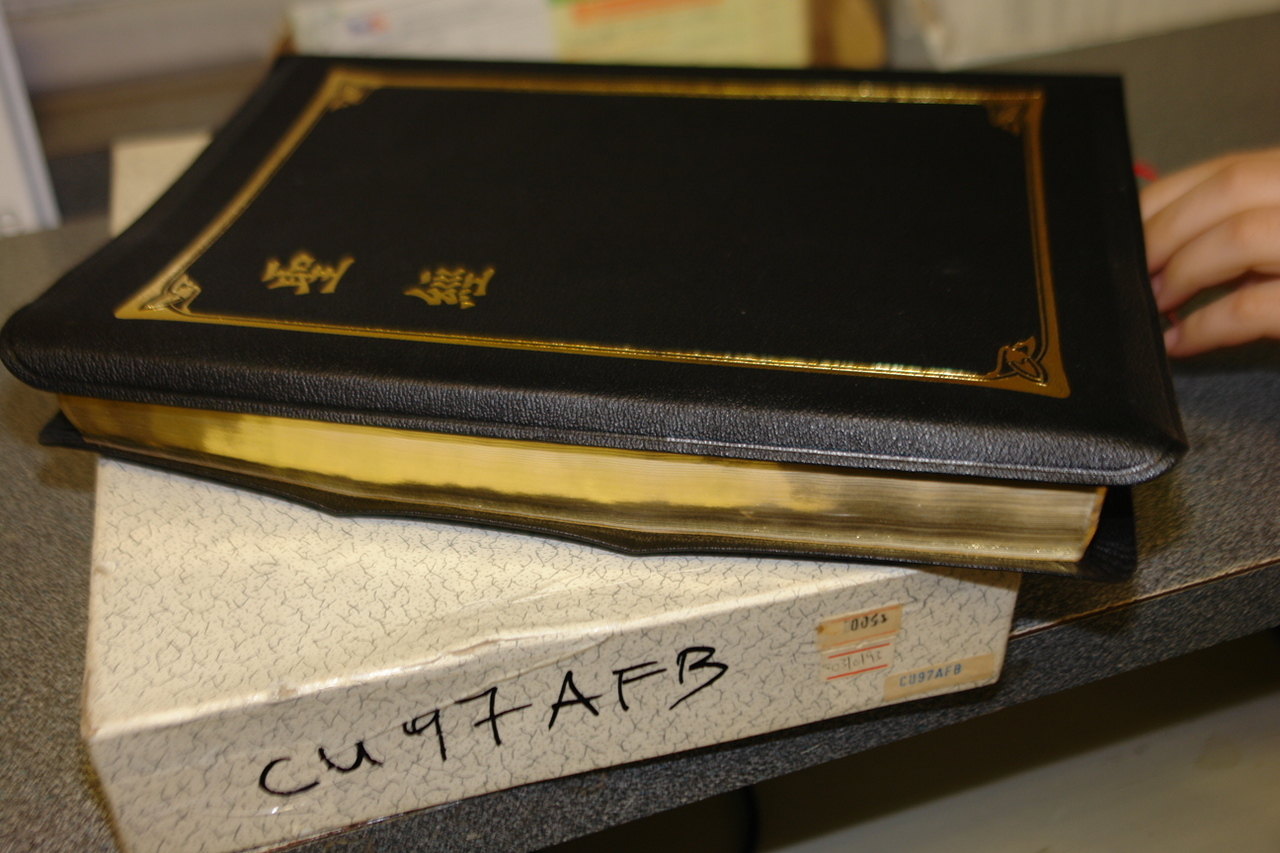 LUXURY BLACK LEATHER BOUND CHINESE HOLY BIBLE FOR THE FAMILY / CUV ...