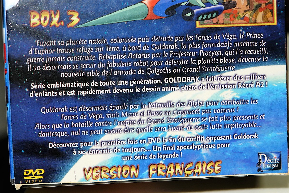 Goldorak Box.3 Episodes 53 - 74 FRENCH ONLY Audio Version Française ...