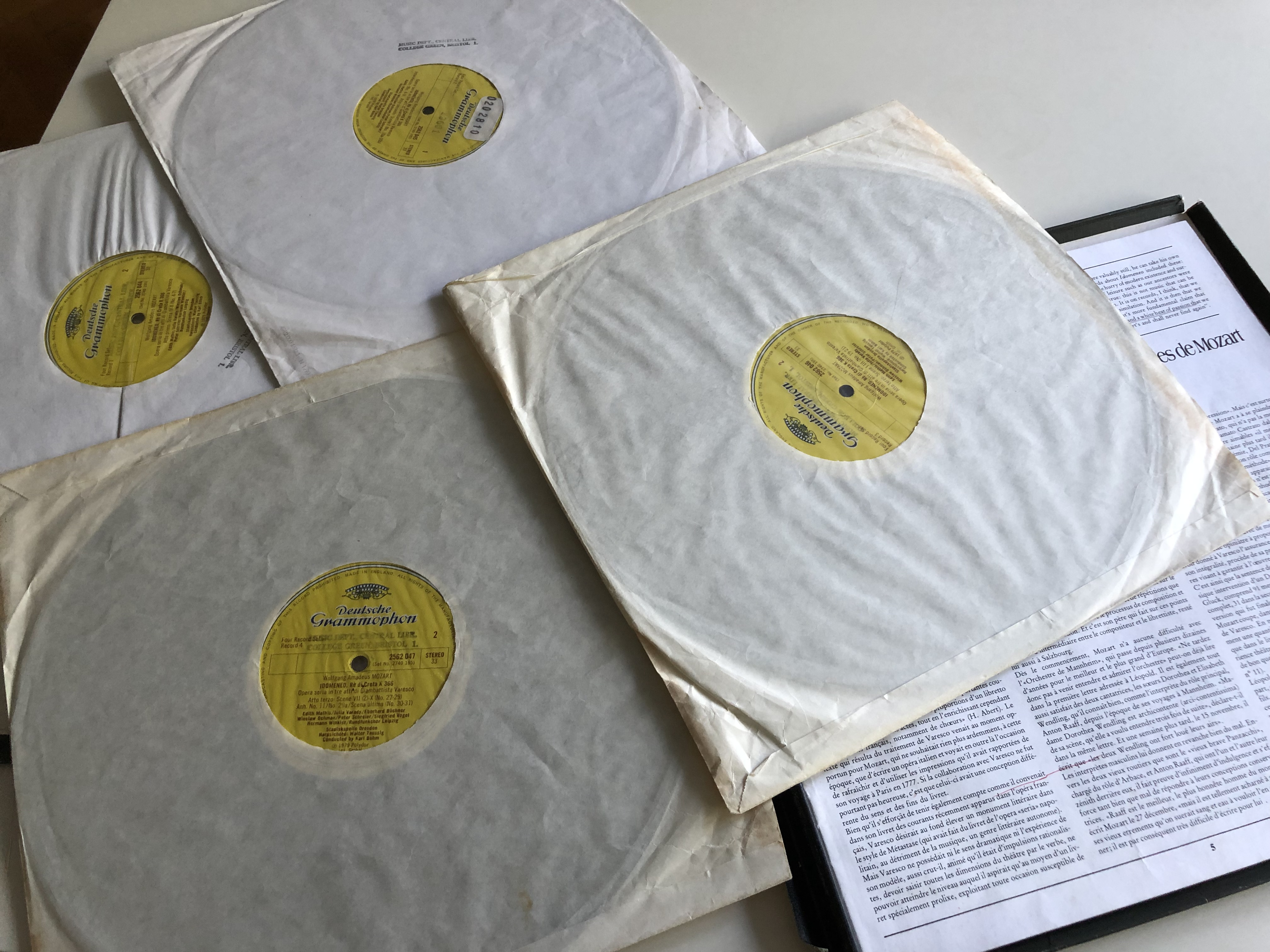 Mozart– Idomeneo / Conducted: Karl Böhm ‎/ Edith Mathis, Julia Várady ...