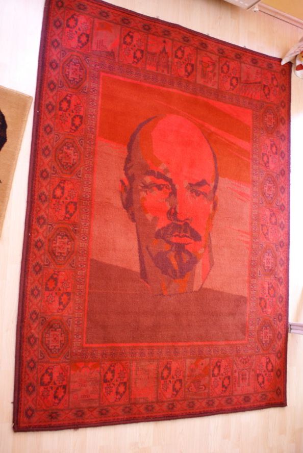 The Ultimate RED LENIN Carpet from the Soviet Union / HUGE Rug with the ...