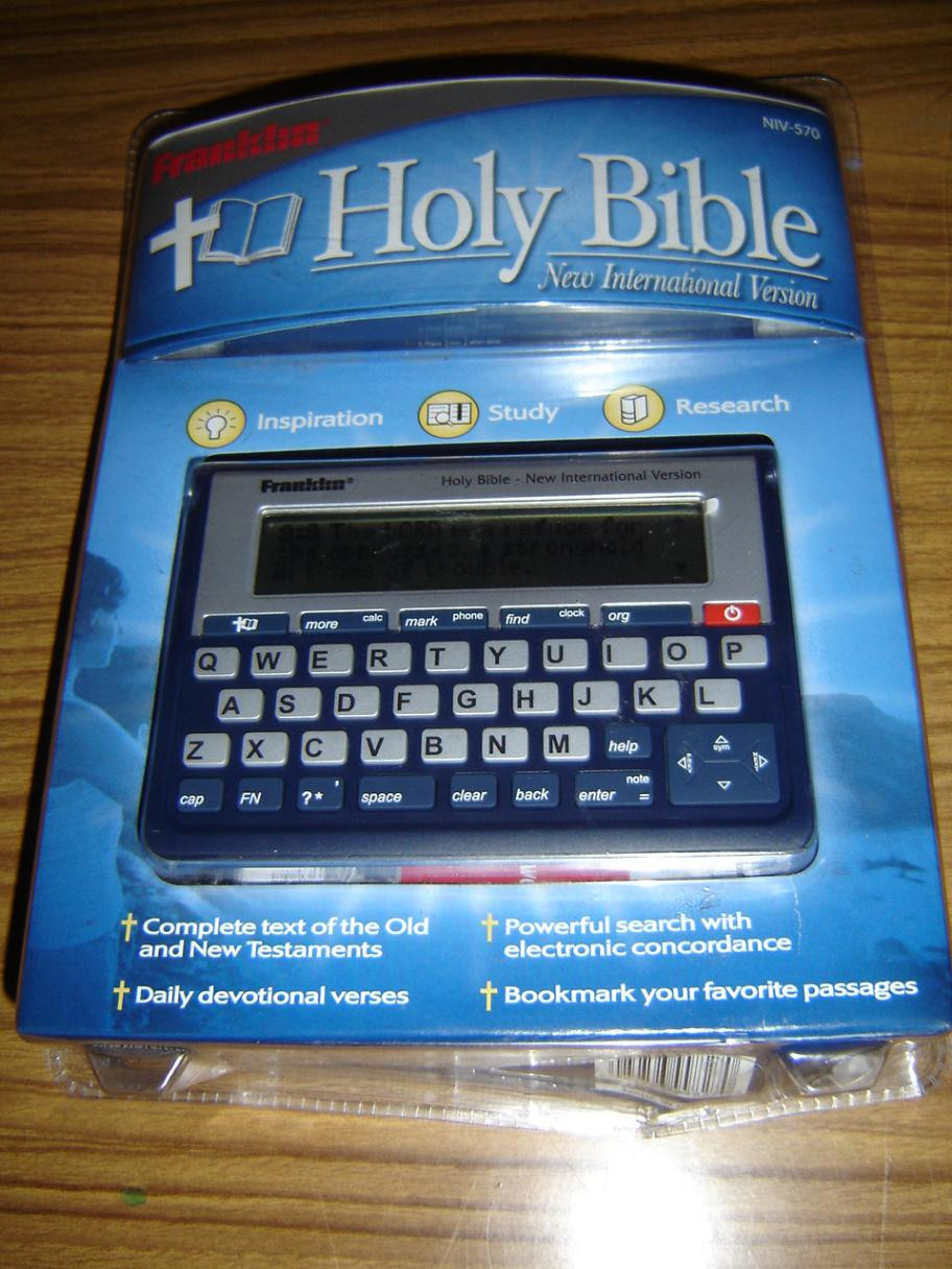 The NIV Franklin Electronic Holy Bible / New International Version ...