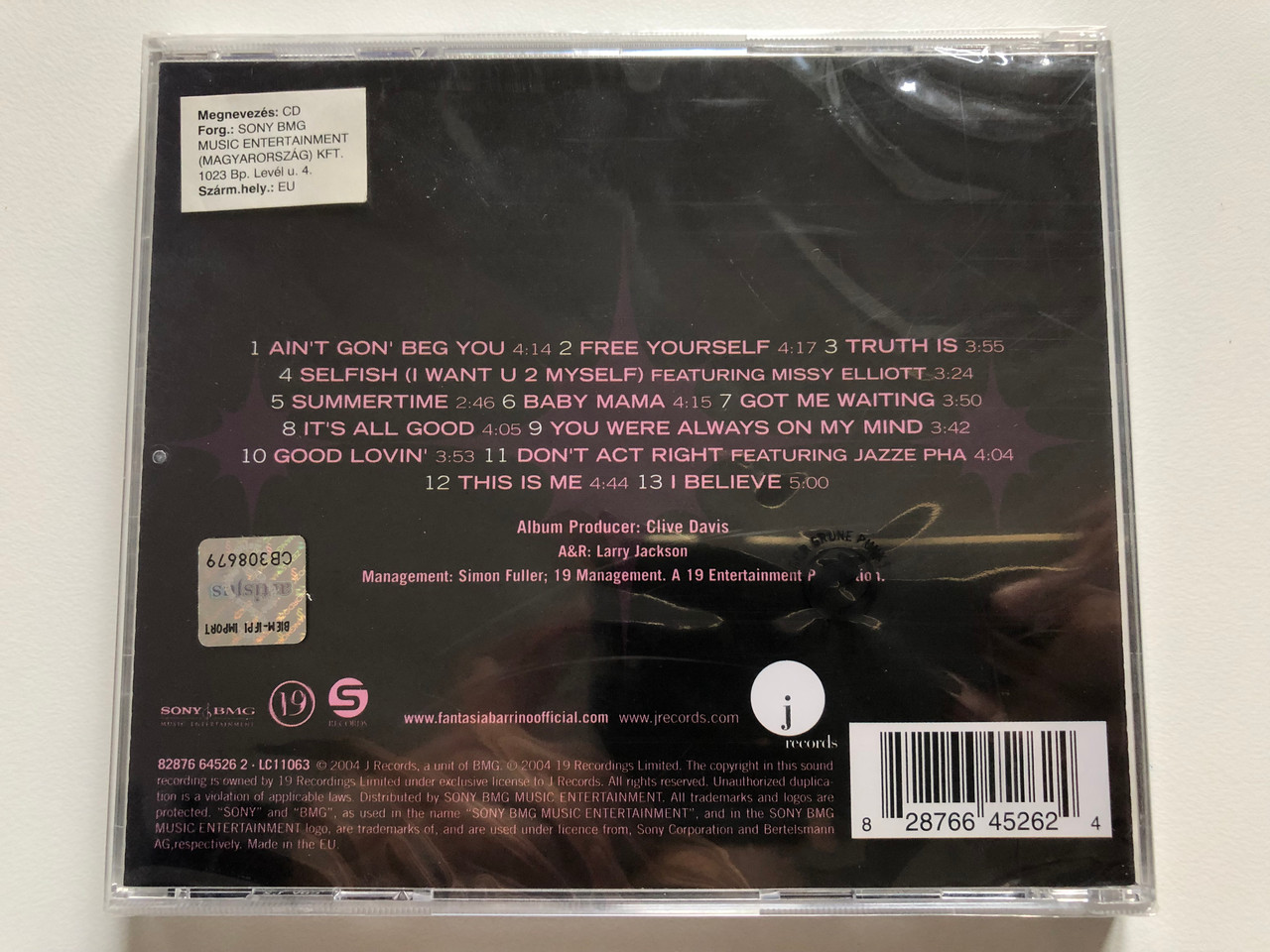 Fantasia First Album Tracklist