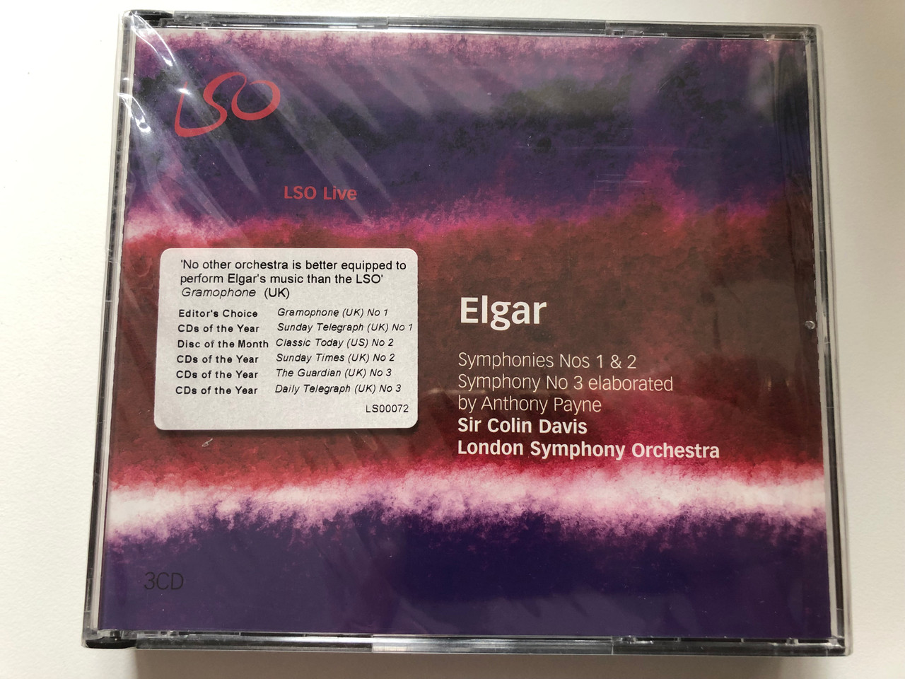 Elgar - Symphonies Nos 1 & 2; Symphony 3 Elaborated By Anthony Payne / Sir Colin Davis, London ...