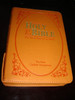 Catholic Bible ORANGE Leather Cover with Zipper, Golden Edges - Bible ...