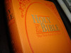 Catholic Bible ORANGE Leather Cover with Zipper, Golden Edges - Bible ...