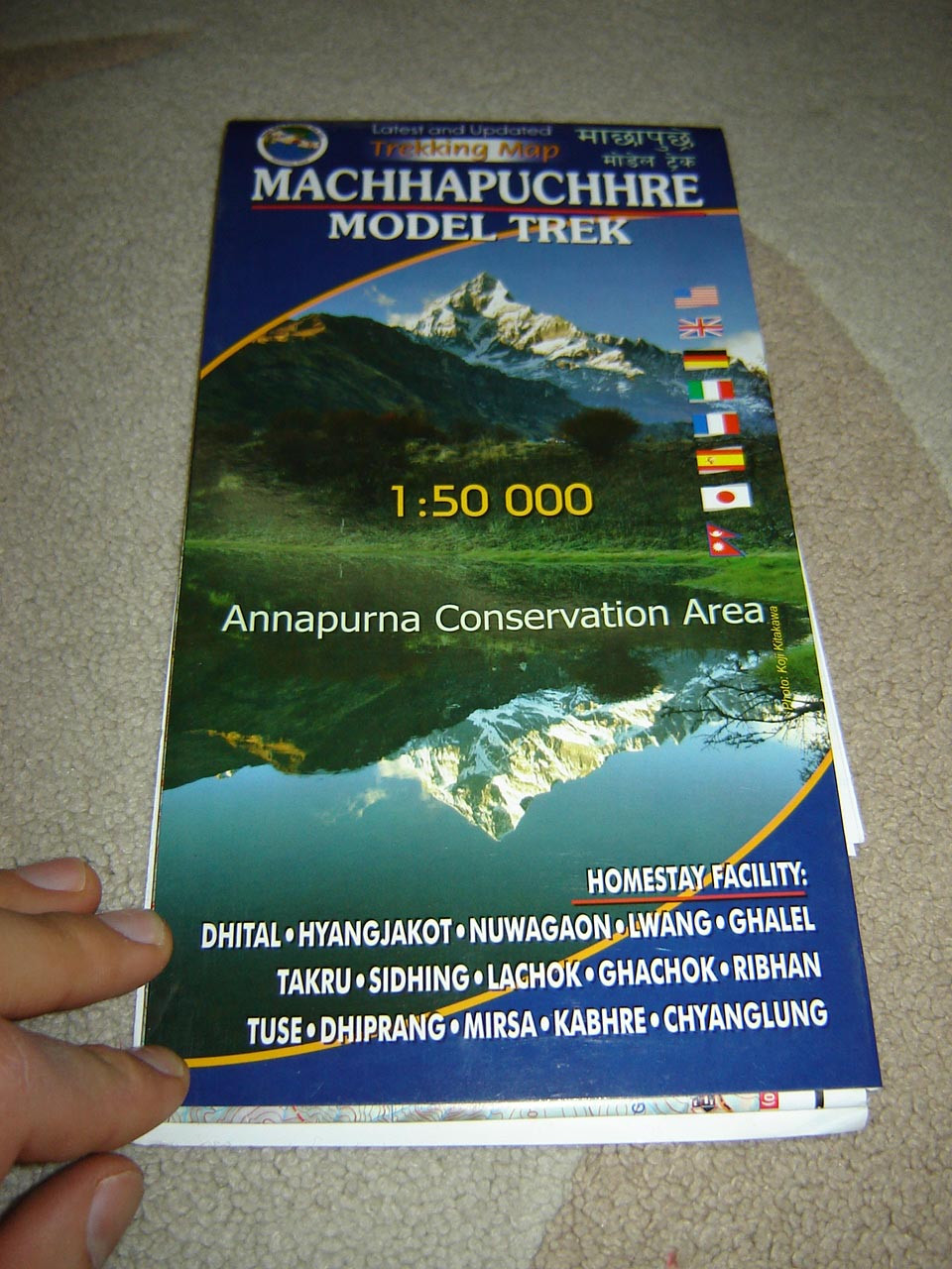 Machhapuchhre Madri Himal Trek and Model Trek / Trekking Map 1:50,000 ...