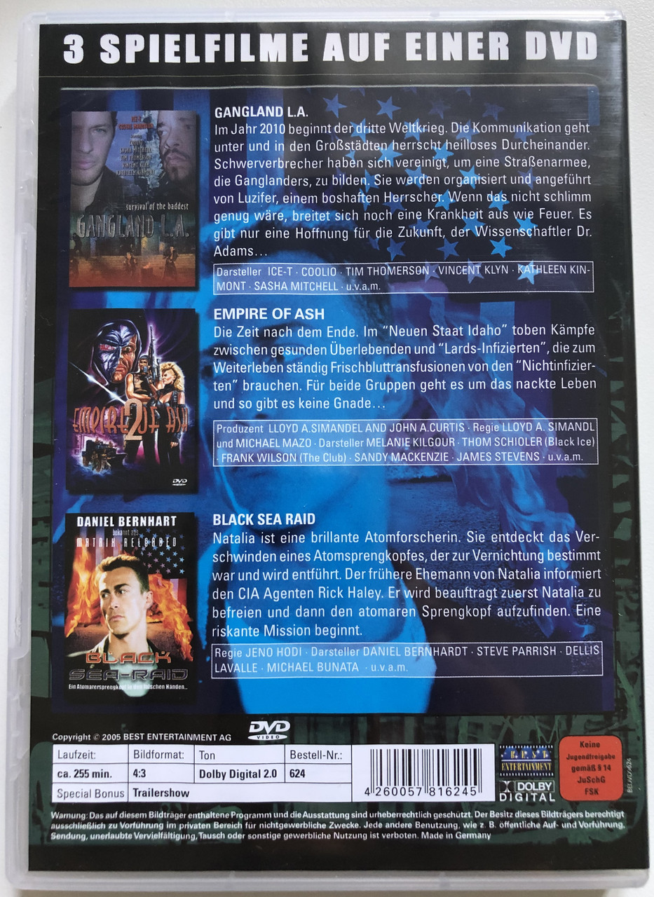 Endzeit-Action Collection / 3 SPIELFILME AUF EINER DVD / ICE-T, COOLIO ...