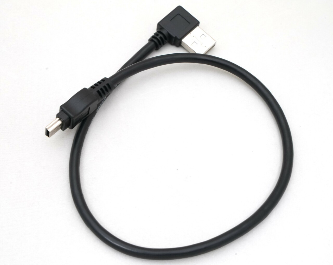 USB 2.0 A Male Angled to Mini B Male 15in - NTC Distributing