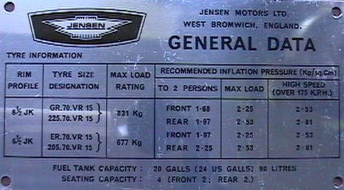 General Data Plate - K&D Jensen