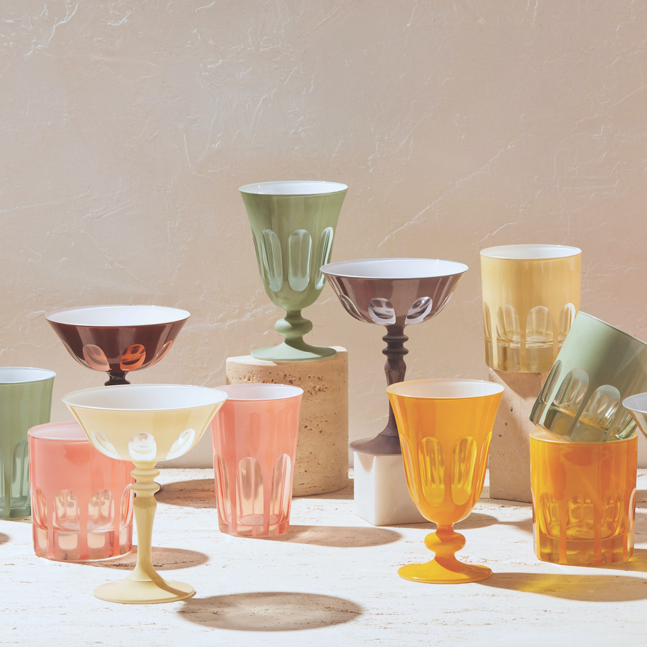 Rialto Glass Old Fashion Set2 Pale Sage Sirmadam