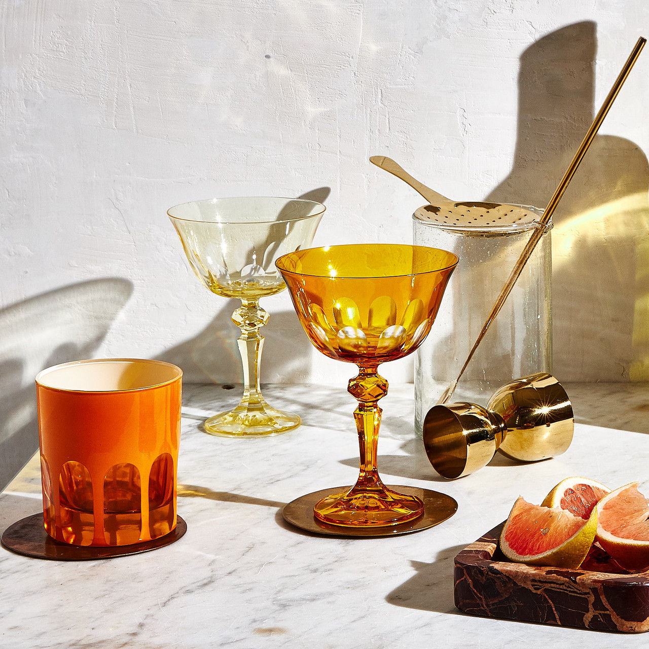 Rialto Glass Coupe Set2 Limoncello Sirmadam