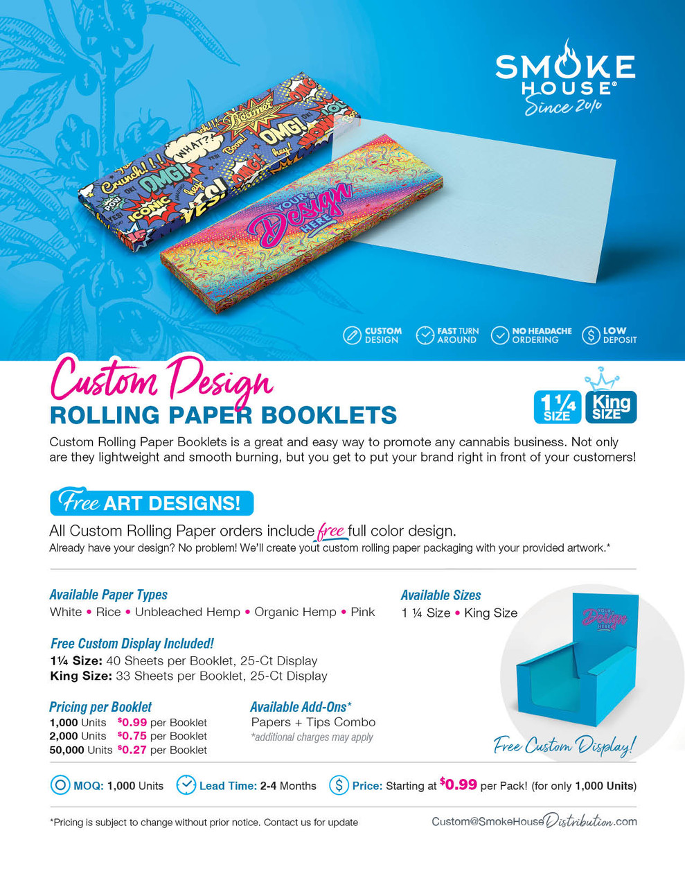 Custom Rolling Paper Designed by Beamer - MOQ 1,000 Units (CUSTOM ...