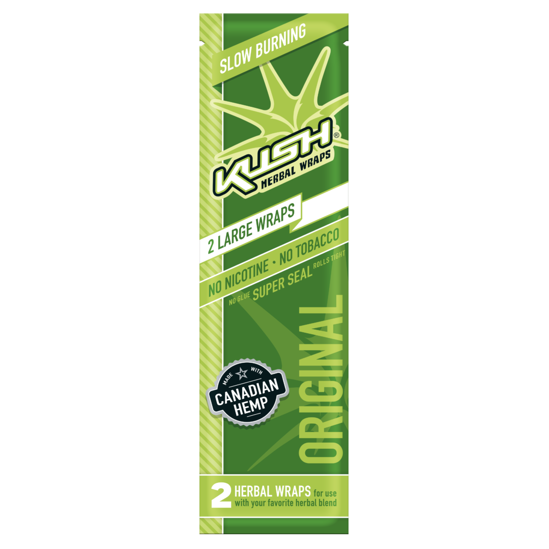 Kush Original Flavor Herbal Hemp Wraps - 2-Count Packs
