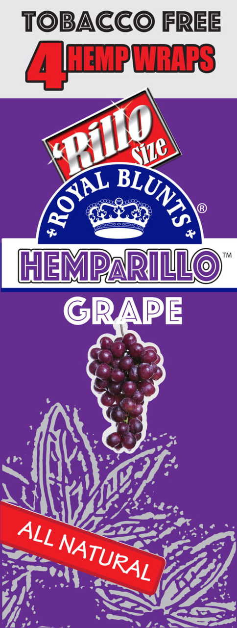 Royal Blunts Grape Flavor Hemparillo Hemp Wraps - 4ct Packs