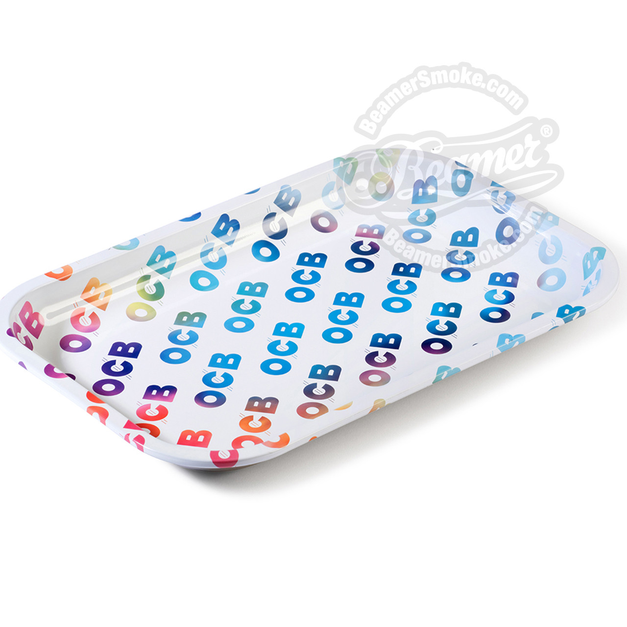 Small OCB Rolling Tray, Rainbow Design - 7.5" x 5.5"