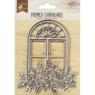 Little Birdie Crafts- Primed Chipboard- Flower Arch Window- 1pc ...