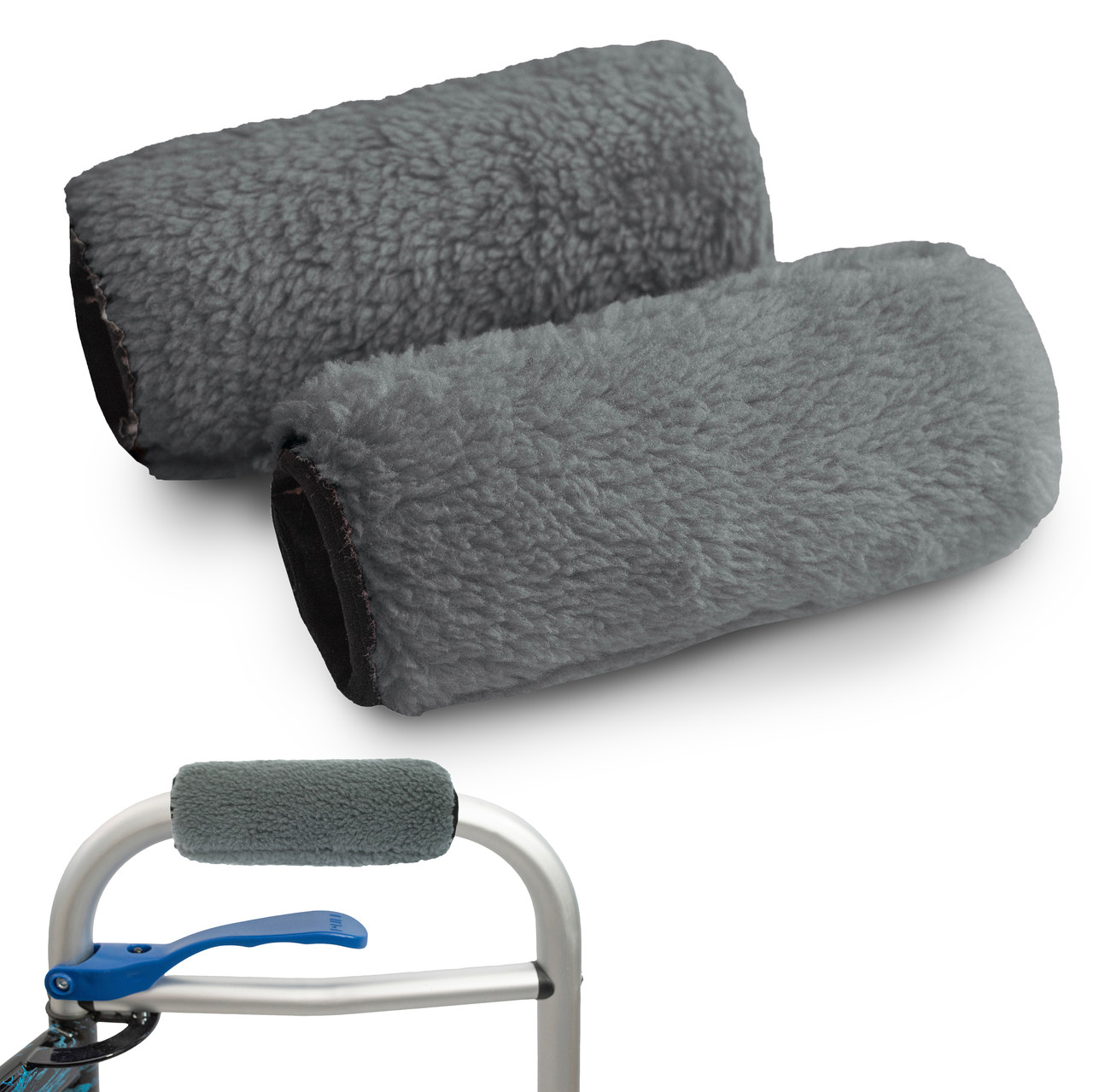 DELUXE PlushGrips Extra Thick Fleece Walker Grip Covers - 1 Pair - Any ...