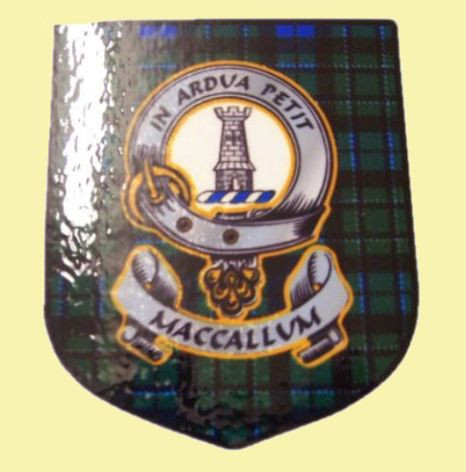 MacCallum Clan Tartan Clan MacCallum Badge Shield Decal Sticker Set of ...