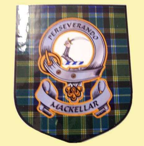 MacKellar Clan Tartan Clan MacKellar Badge Shield Decal Sticker Set of ...