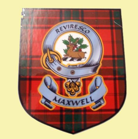 Maxwell Clan Tartan Clan Maxwell Badge Shield Decal Sticker Set of 3 ...