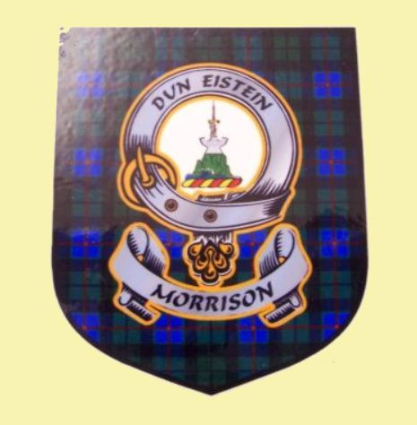 Morrison Clan Tartan Clan Morrison Badge Shield Decal Sticker Set of 3 ...