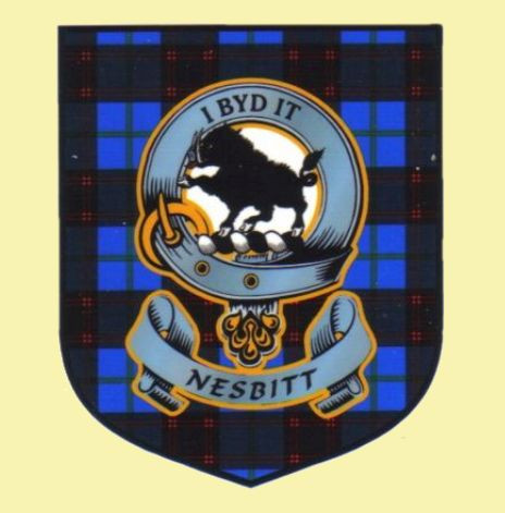 Nesbitt Clan Tartan Clan Nesbitt Badge Shield Decal Sticker Set of 3 ...