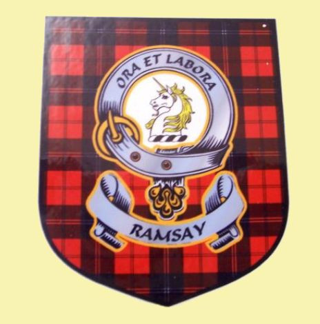 Ramsay Clan Tartan Clan Ramsay Badge Shield Decal Sticker Set of 3 ...