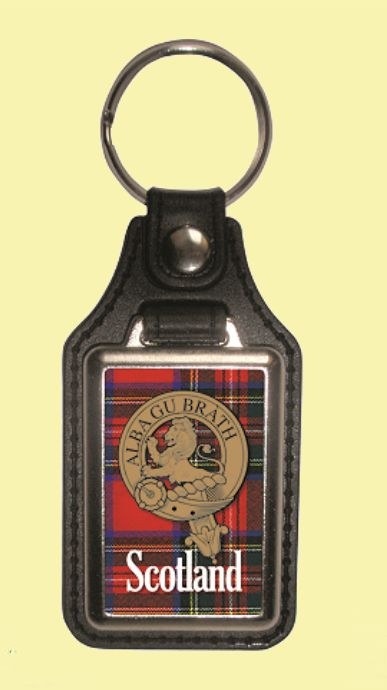Scotland Clan Crest Tartan Scottish Leather Key Ring Set of 2 - For ...