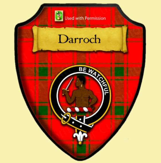 Darroch Red Tartan Crest Wooden Wall Plaque Shield - For Everything ...