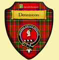 Denniston Royal Red Tartan Crest Wooden Wall Plaque Shield - For ...