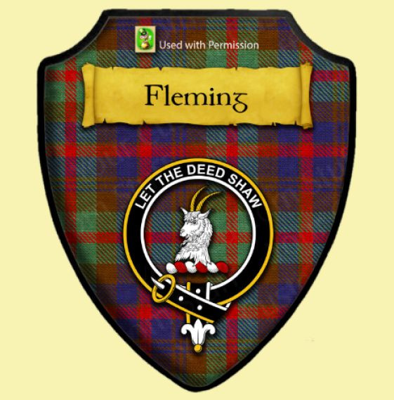 Fleming Ancient Tartan Crest Wooden Wall Plaque Shield - For Everything ...