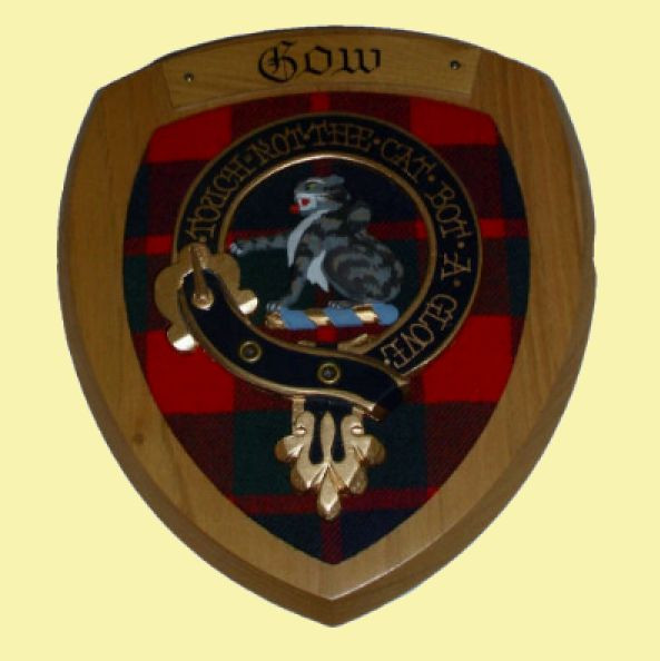 Gow Clan Crest Tartan 10 x 12 Woodcarver Wooden Wall Plaque - For ...